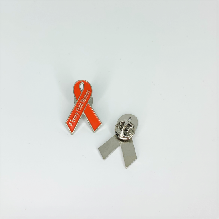 Orange Ribbon Lapel Pin