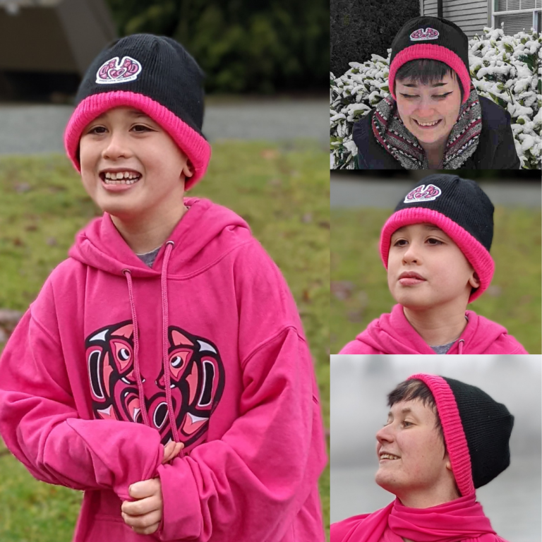 Indigenous Pink Wolf Toque