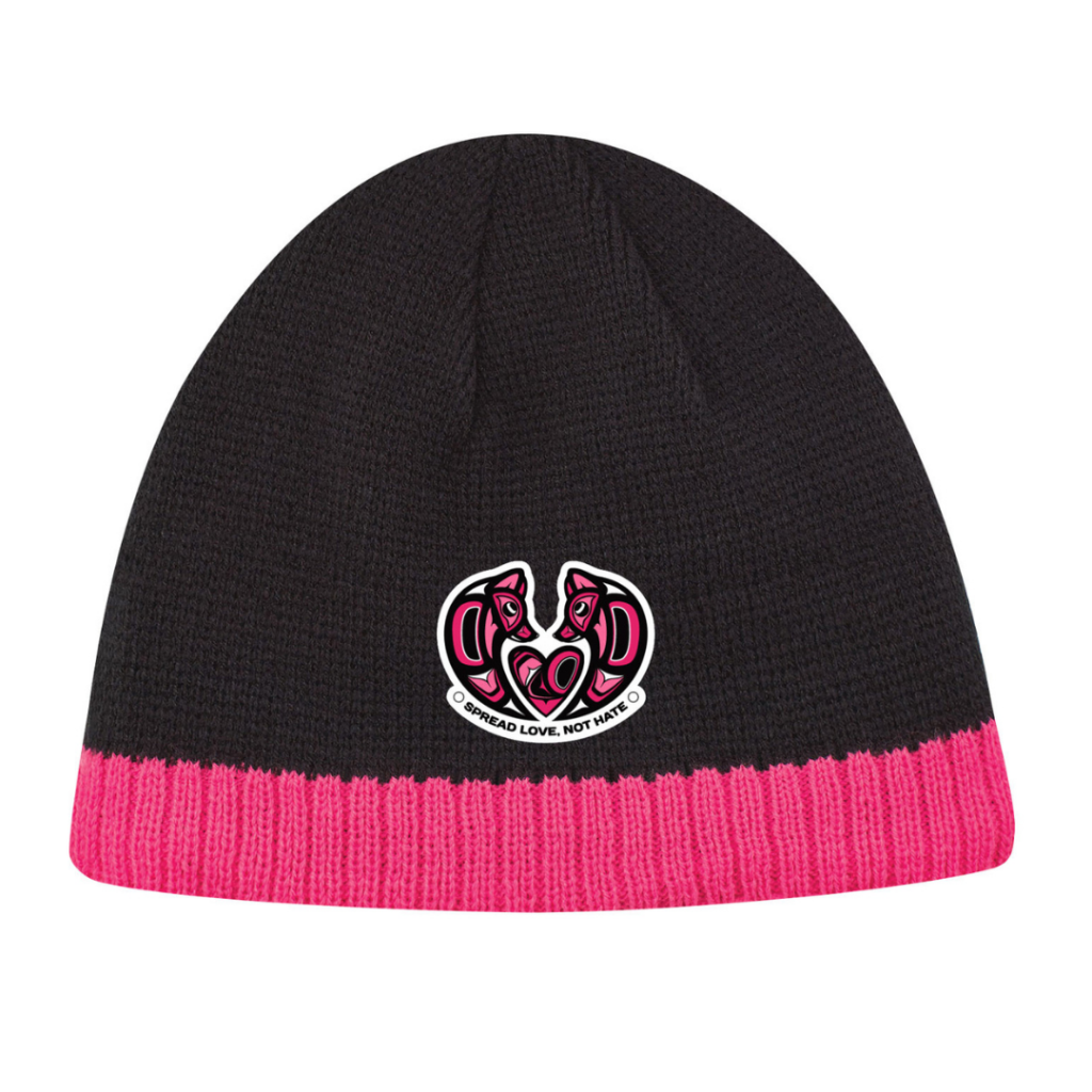 Indigenous Pink Wolf Toque